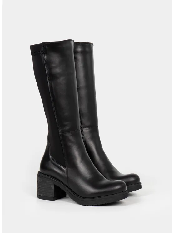Modne buty kozaki damskie skórzane - Zapato