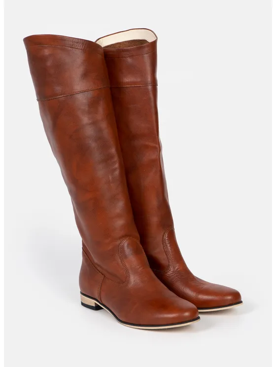 Modne buty kozaki damskie skórzane - Zapato